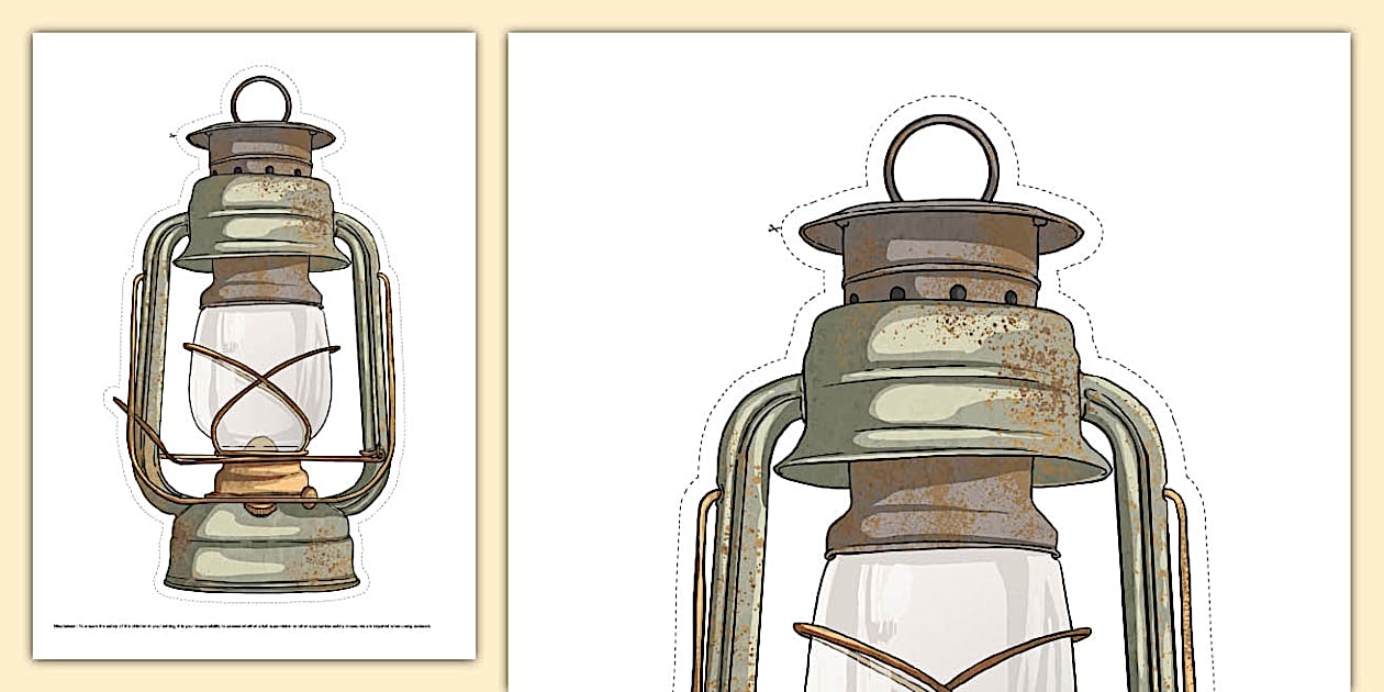 Oil Lamp Display Cut Out (teacher made) - Twinkl