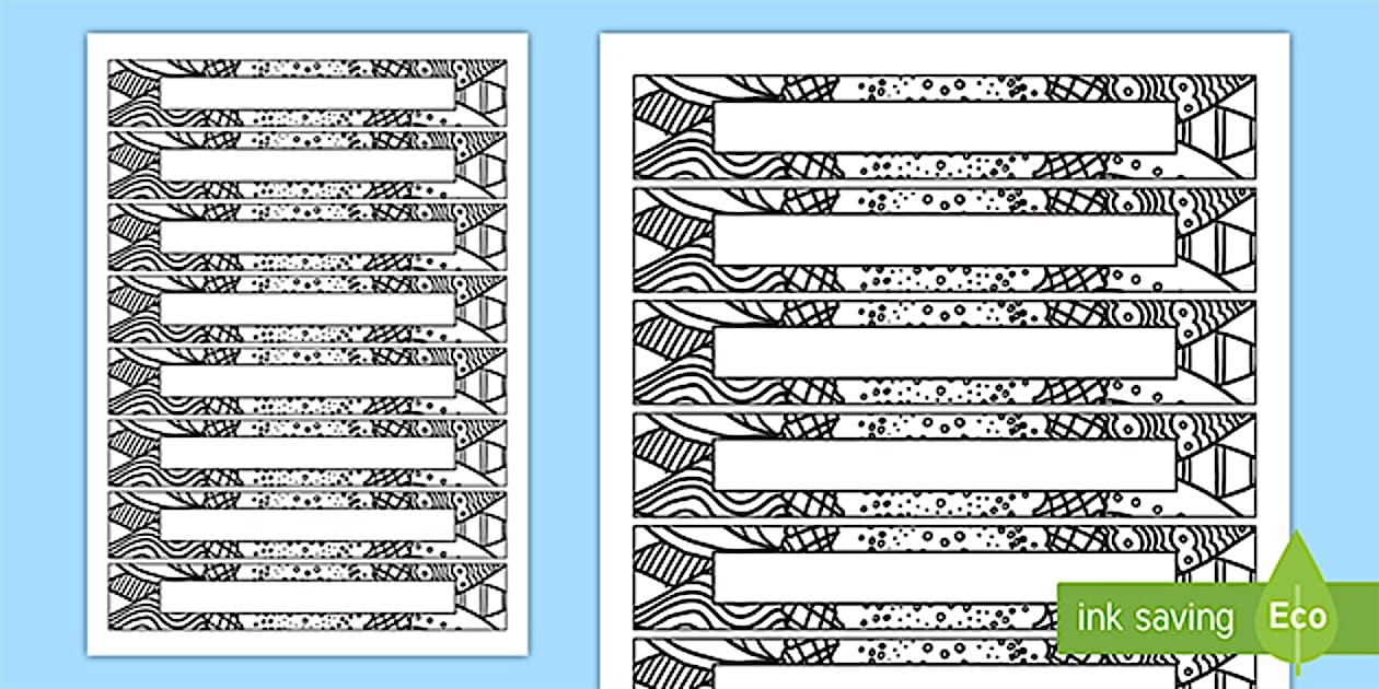 Summer Mindfulness Colouring Tray Labels