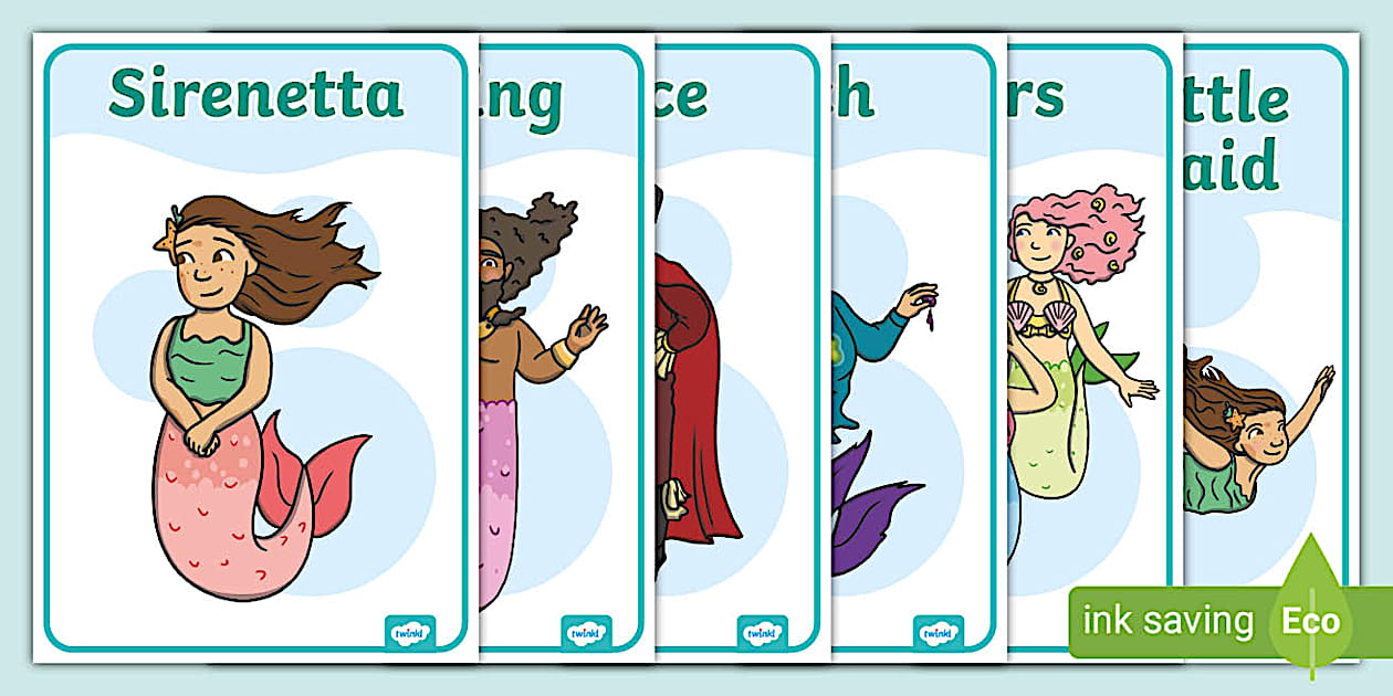 The Little Mermaid Display Posters (teacher made) - Twinkl