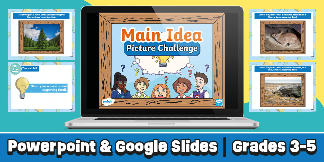 Main Idea Picture Challenge PowerPoint & Google Slides