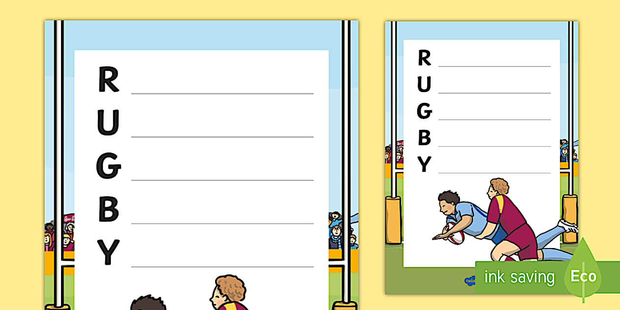 TAS State of Origin: Rugby Acrostic Poem (teacher made)