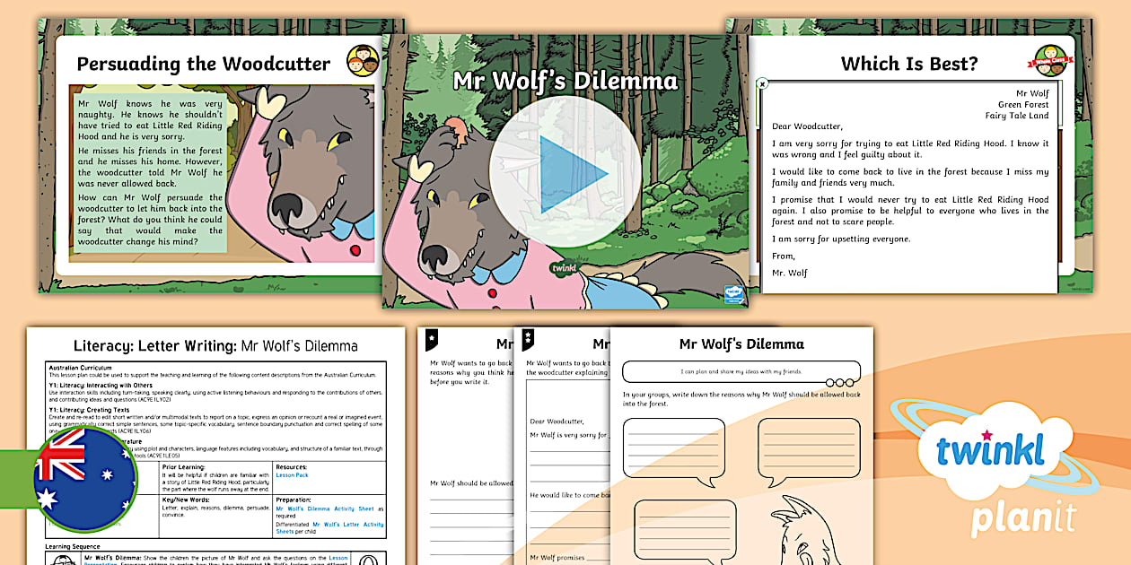PlanIt English Year 1 Traditional Tales: Little Red Riding Hood Letter ...