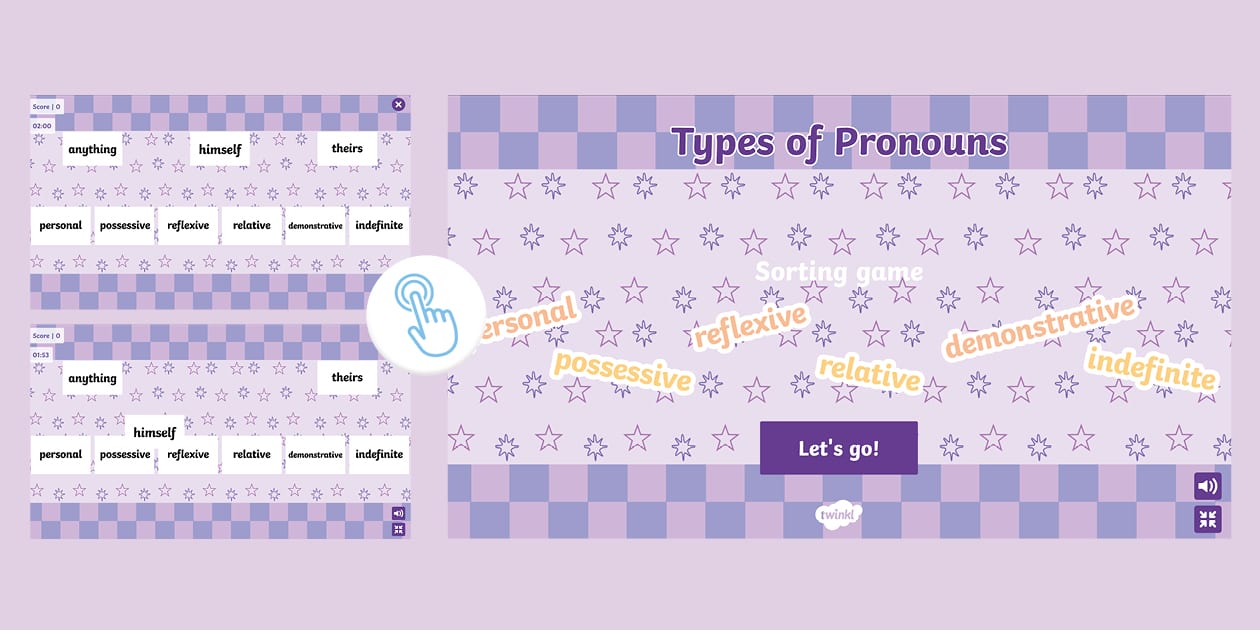Types of Pronouns Interactive Sorting Game (teacher made)