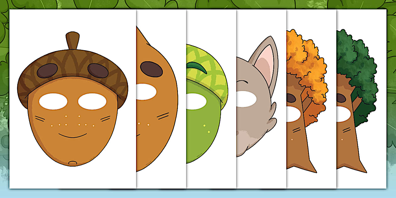 Little Acorns Role-Play Masks (teacher made) - Twinkl