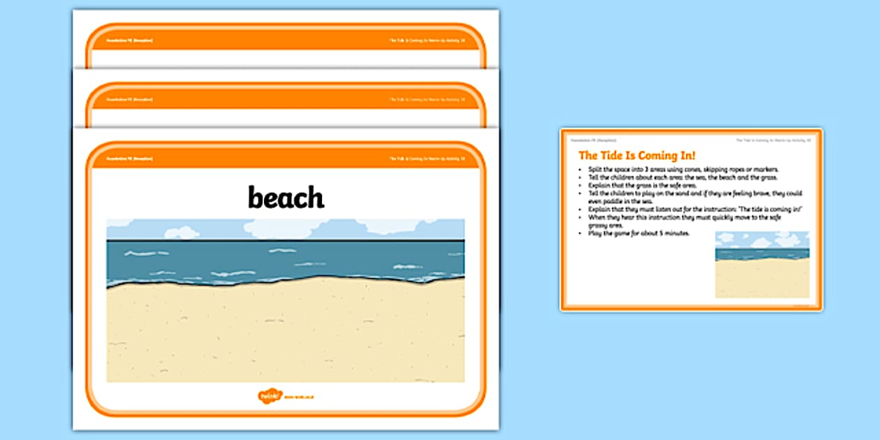 EYFS PE (Reception) The Tide is Coming in Warm-Up Activity