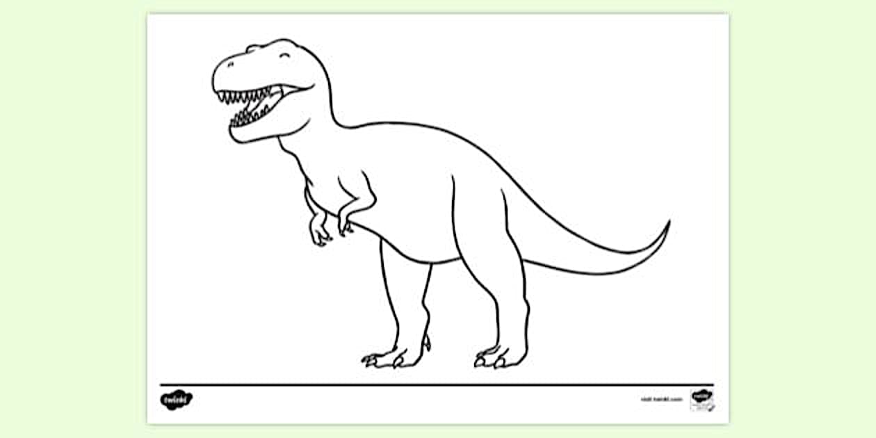 T-Rex Colouring Sheet - Twinkl - EYLF (teacher made)