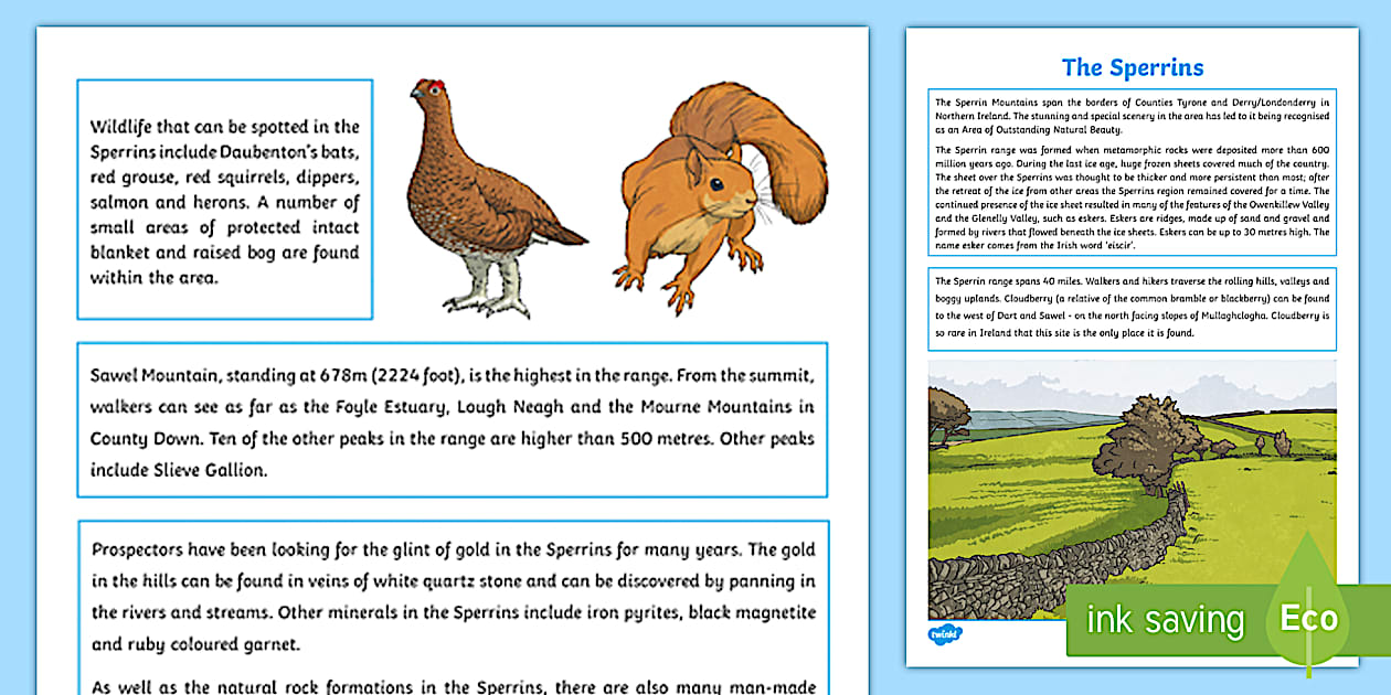 Sperrin Mountains Facts | Geography Resources | Twinkl