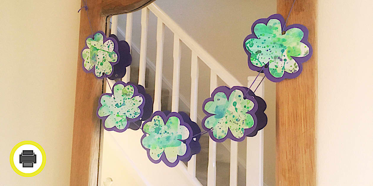 Painted Four Leaf Clover Art Activity - New Year Activities