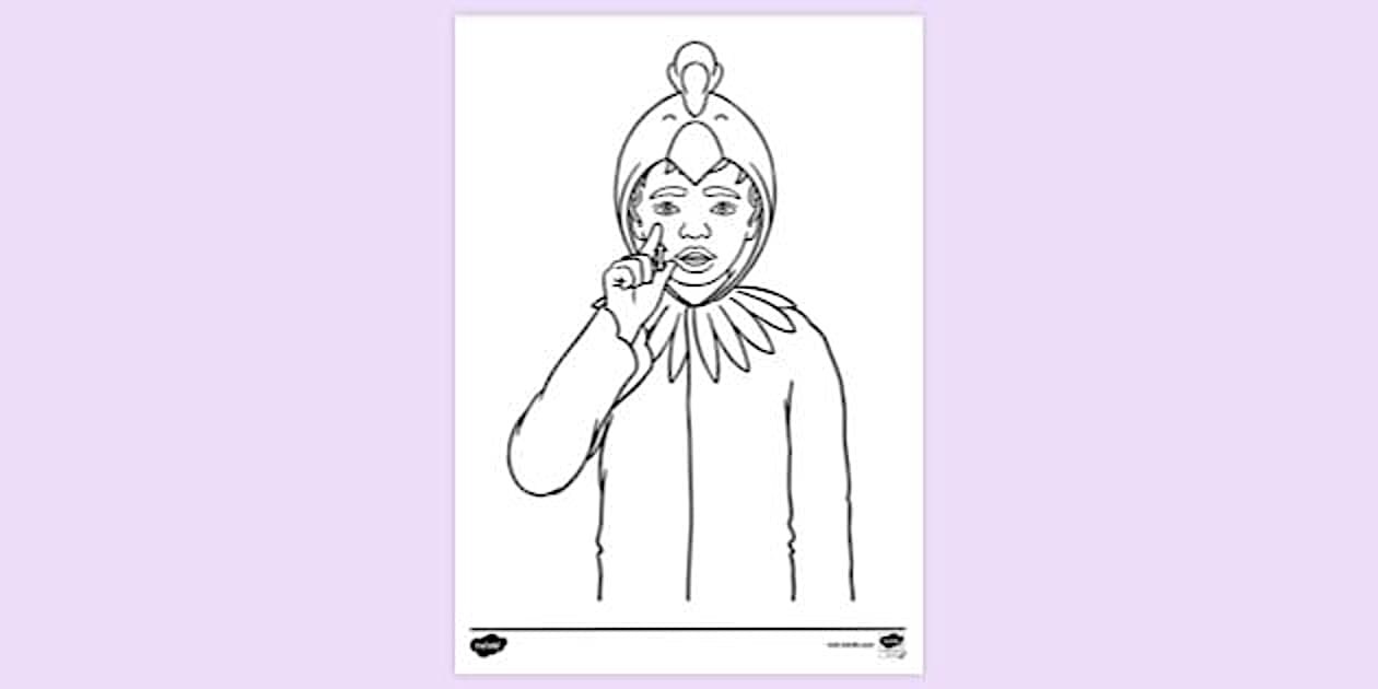 BSL Chicken Colouring Sheets | Colouring Pages - Twinkl