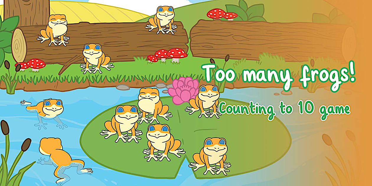 Too Many Frogs: Interactive Counting to 10 Game - Twinkl