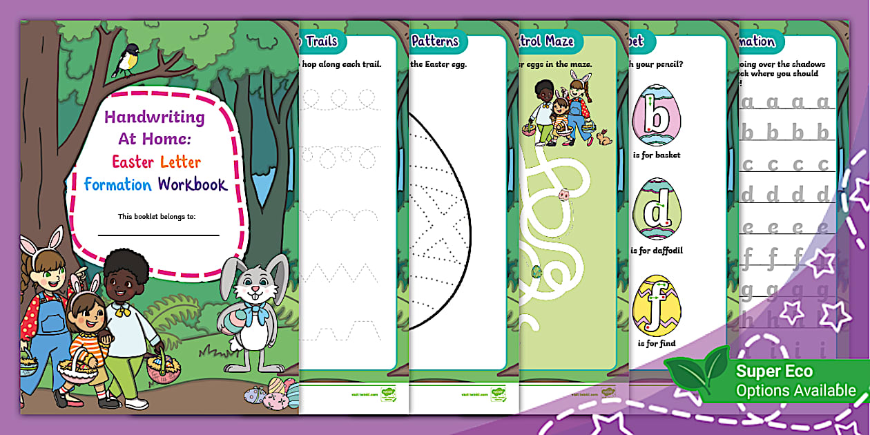 Easter Letter Formation Workbook | Parents Handwriting Ideas