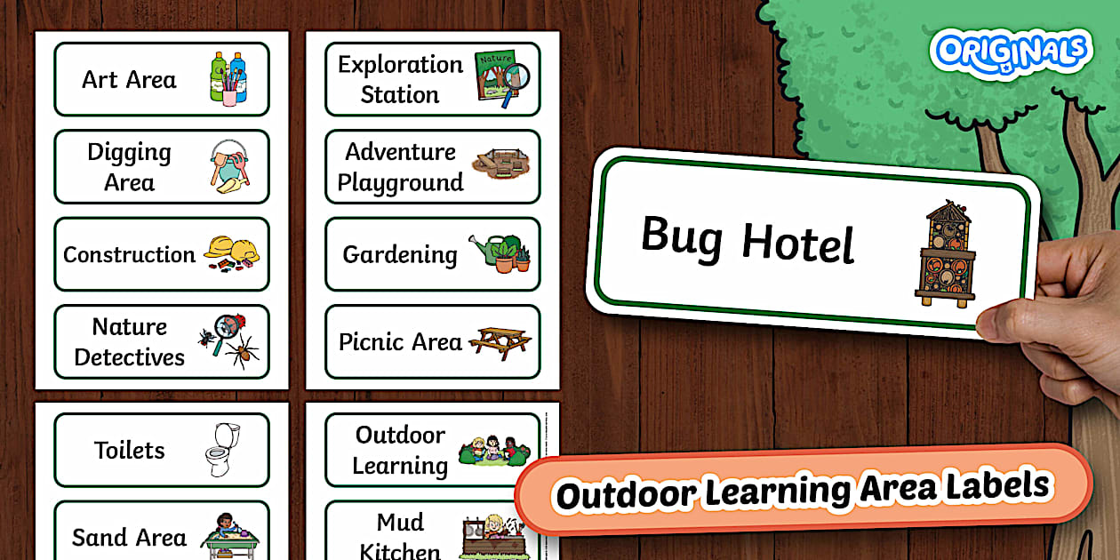 Forest School Outdoor Learning Area Labels