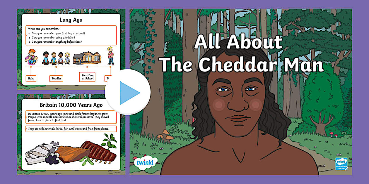 KS1 All About The Cheddar Man PowerPoint (teacher made)