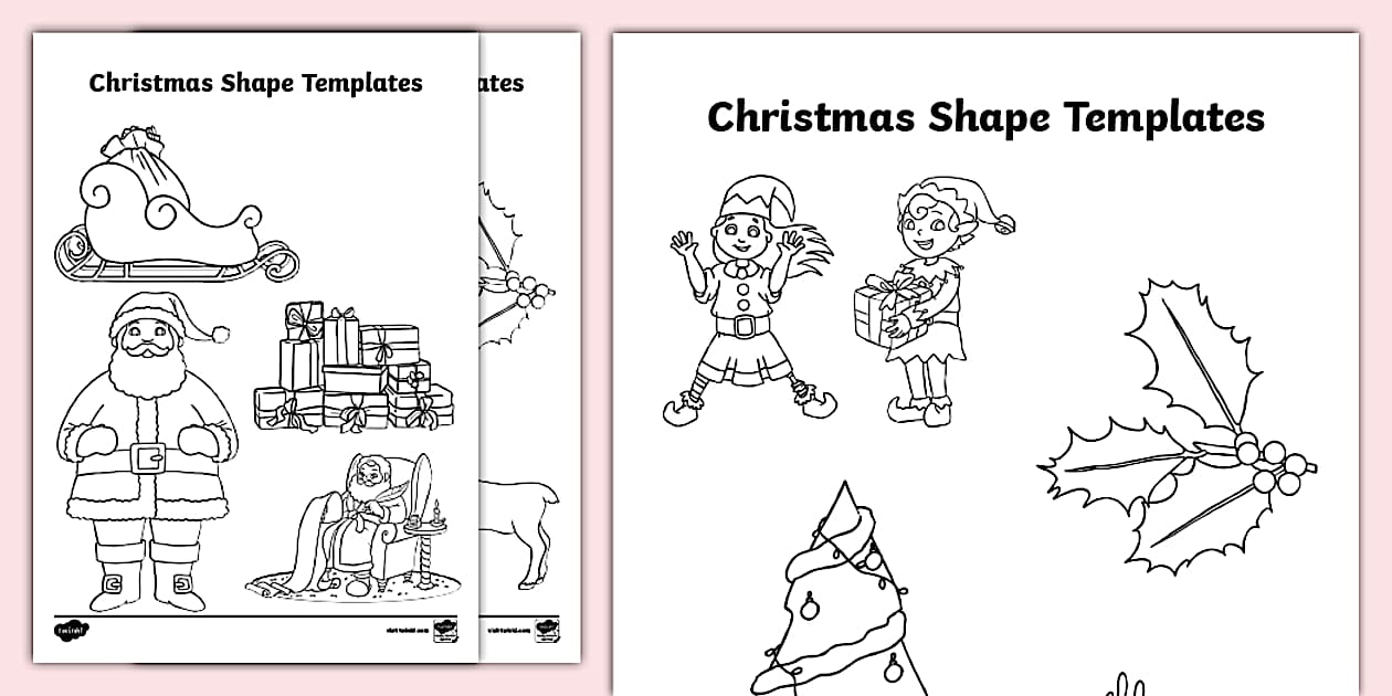 Christmas Shape Templates -Arts and Crafts primary resources