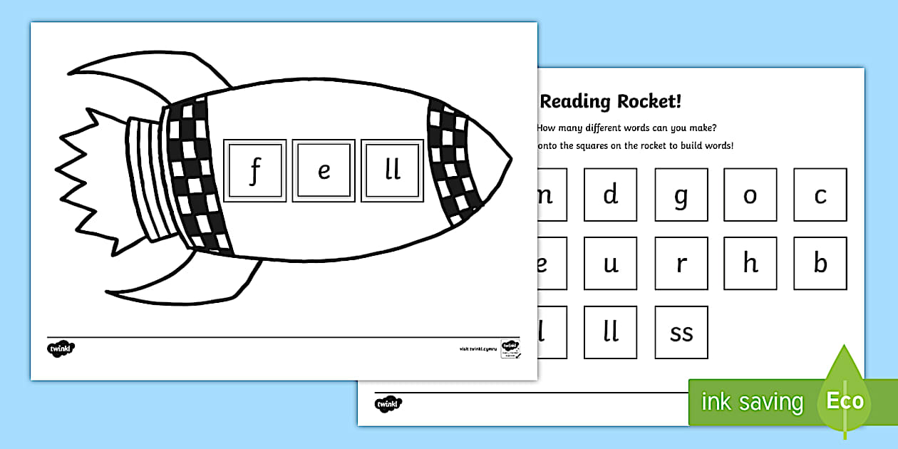 Phonic Reading Rocket Activity Mat (teacher made) - Twinkl