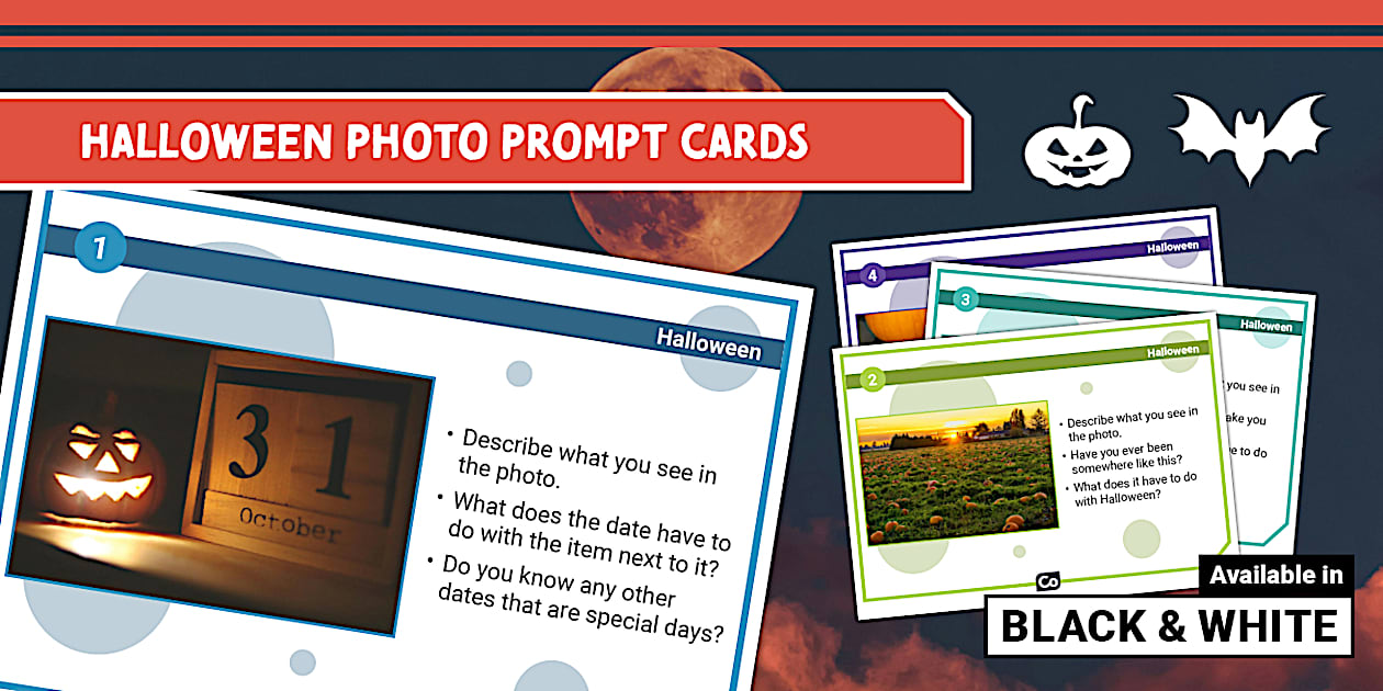 Halloween Discussion Prompt Cards {Resource Pack}