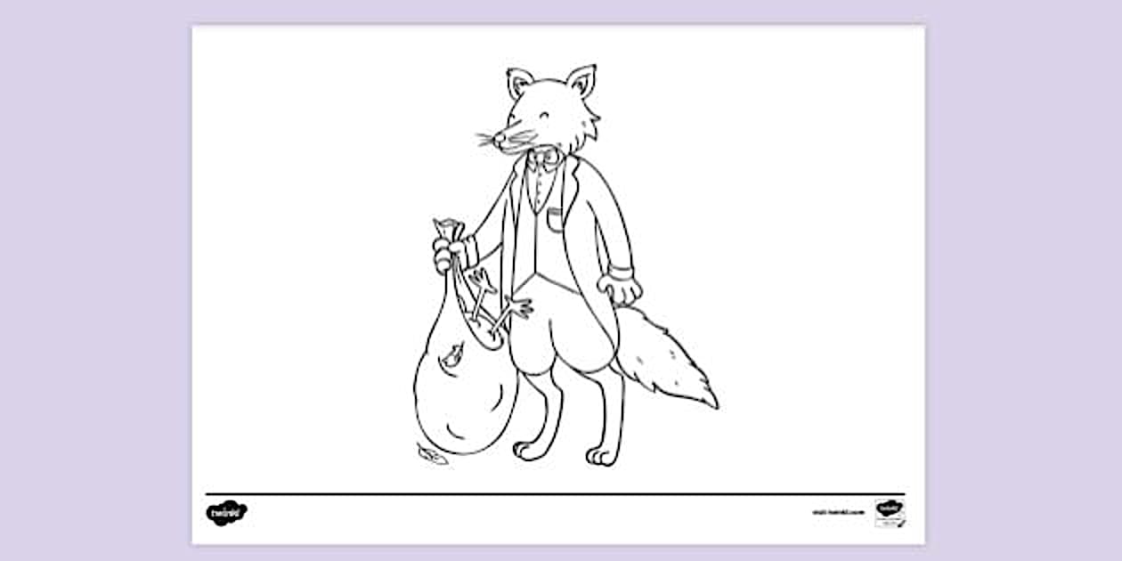 Fergus Fox Colouring Sheet | Colouring Pages (Teacher-Made)