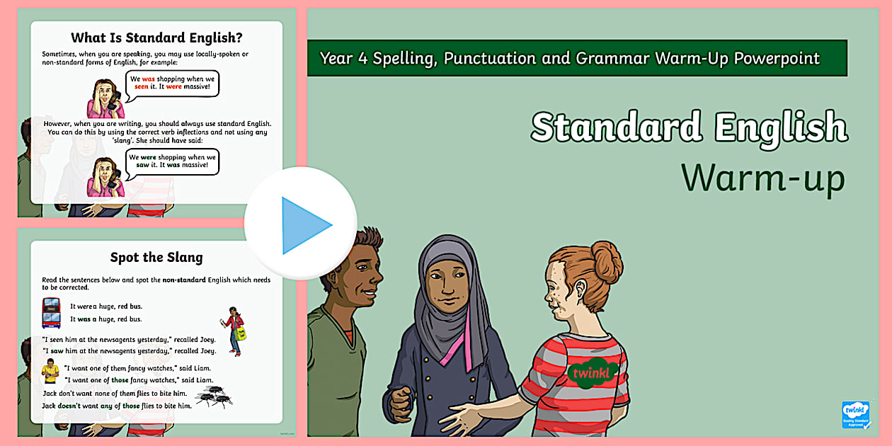 KS2 Standard English Warm-Up PowerPoint - Twinkl
