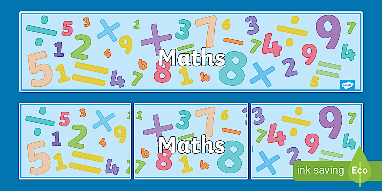 Maths Editable Banner (teacher made) - Twinkl