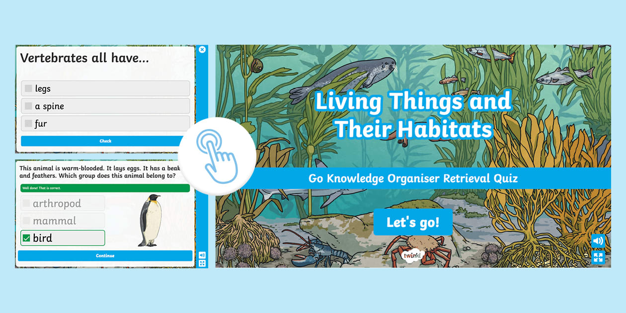 Science: Living Things & Their Habitats: Y4 Interactive Quiz