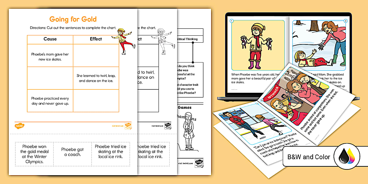 Going for Gold Winter Olympics Guided Reading Activity