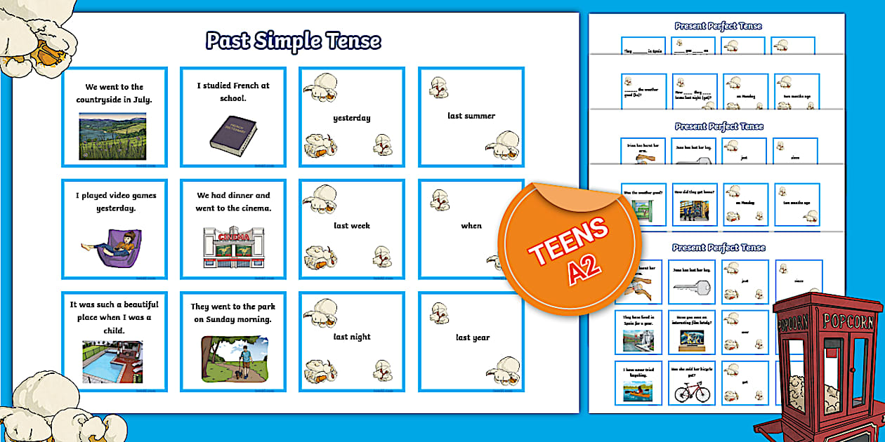 ESL Grammar Popcorn Game (teacher made) - Twinkl