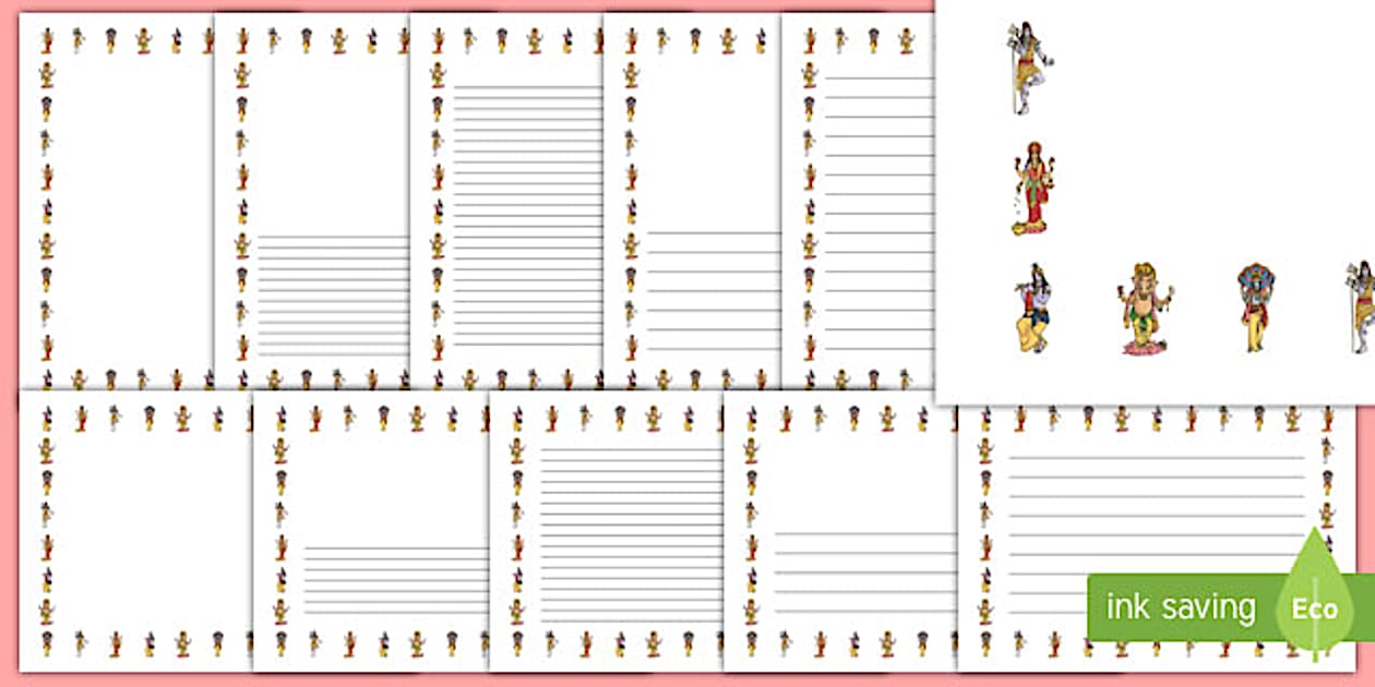 Editable Hindu Gods Page Border Pack (teacher made) - Twinkl