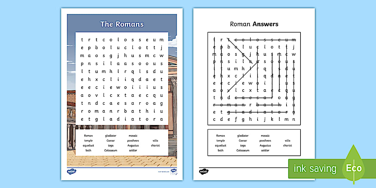 Roman Word search - Primary Resources (teacher made)