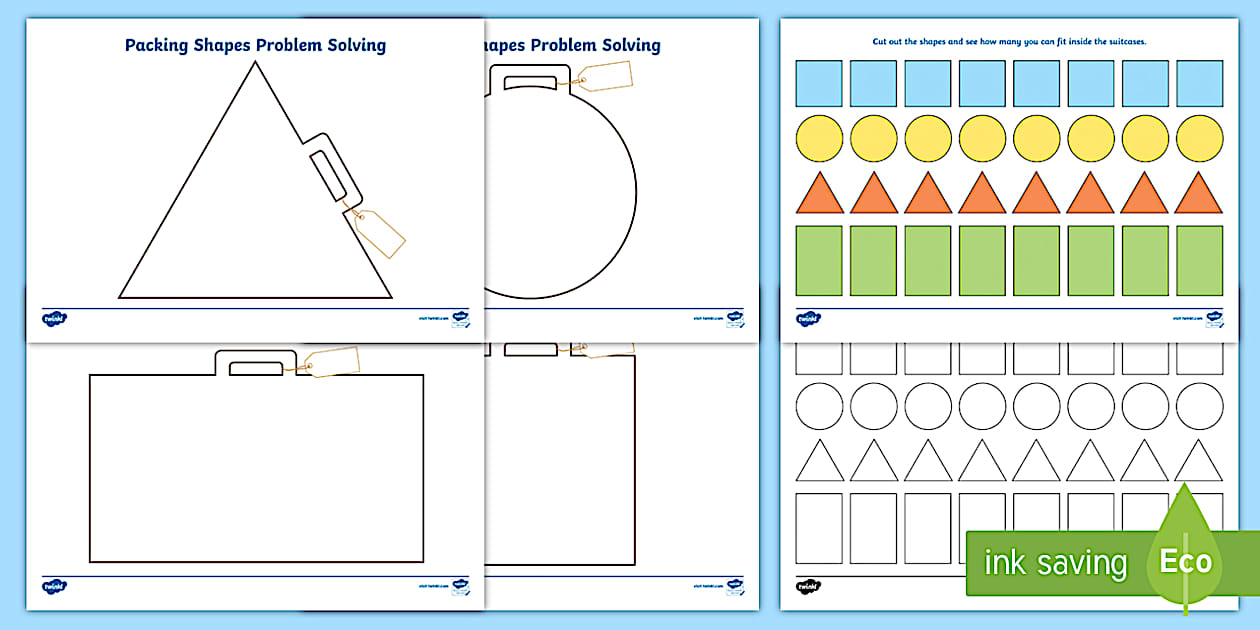 Packing Shapes Problem Solving Game (teacher made) - Twinkl