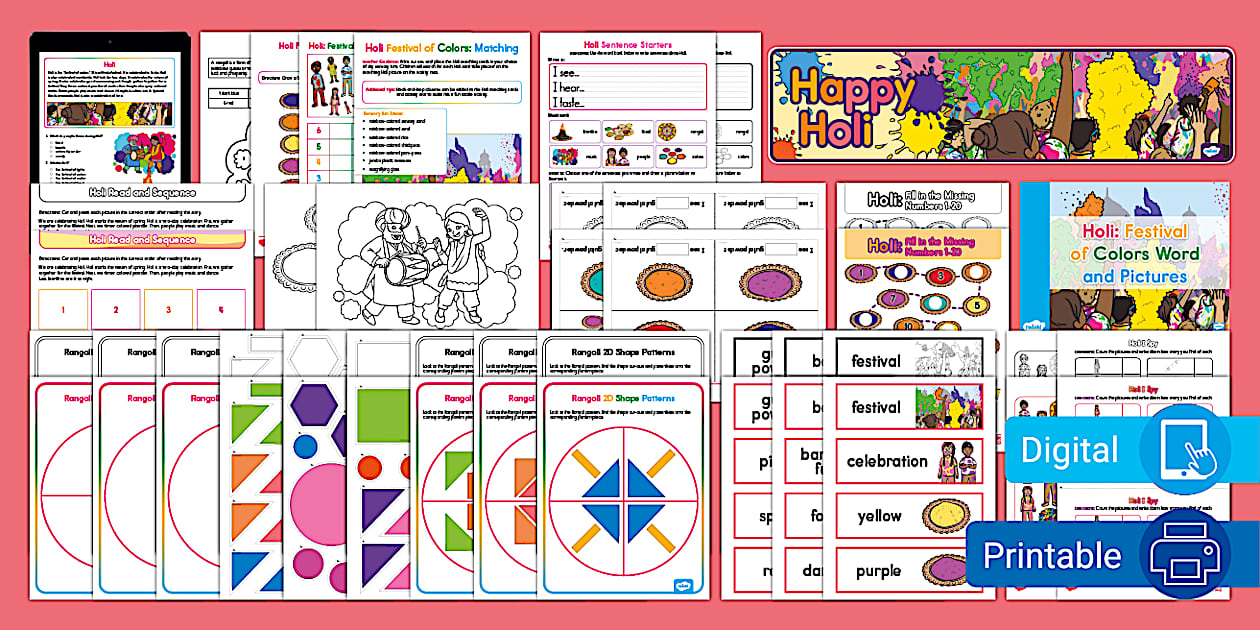 Holi Activities | Early Childhood Activity Pack | Twinkl USA