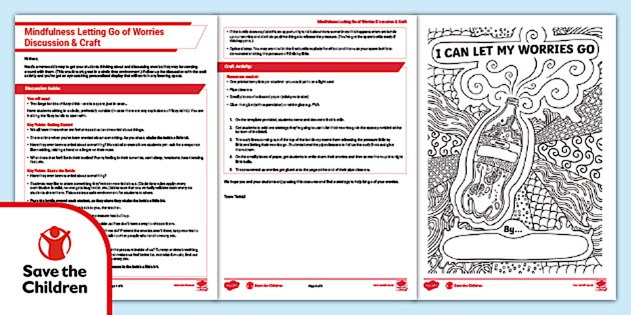 FREE! - A Month of Mindfulness: Years 4-6 Letting Go Of Worries ...