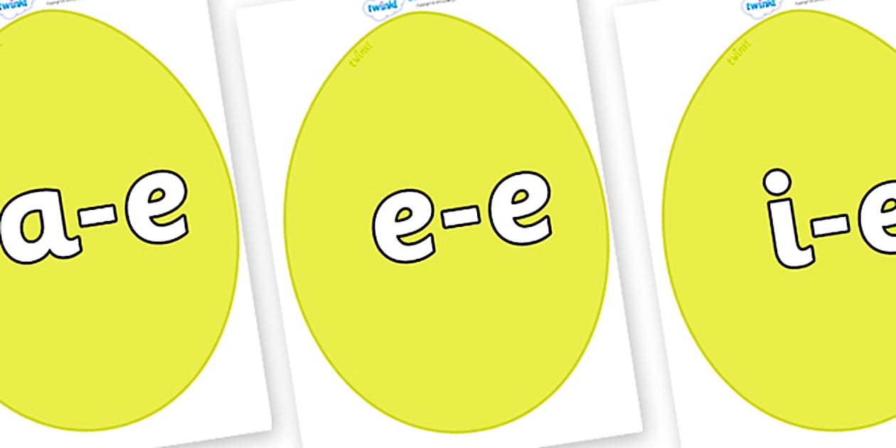 Modifying E Letters on Golden Eggs (teacher made) - Twinkl