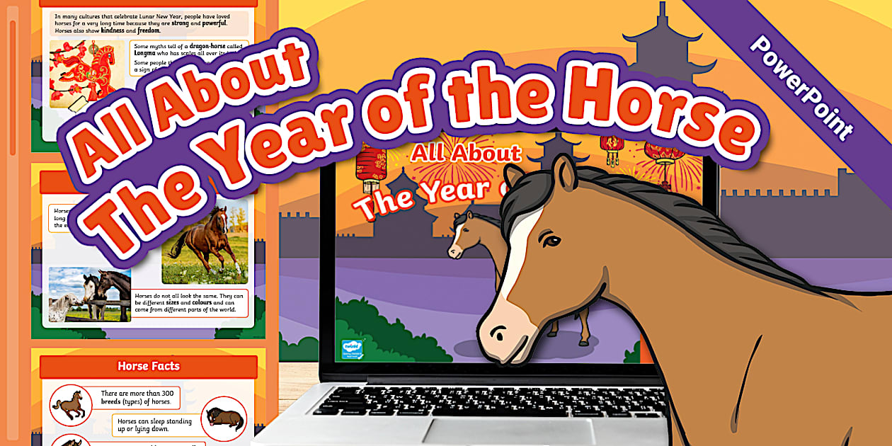 EYFS All About Horses Lunar New Year PowerPoint | Twinkl