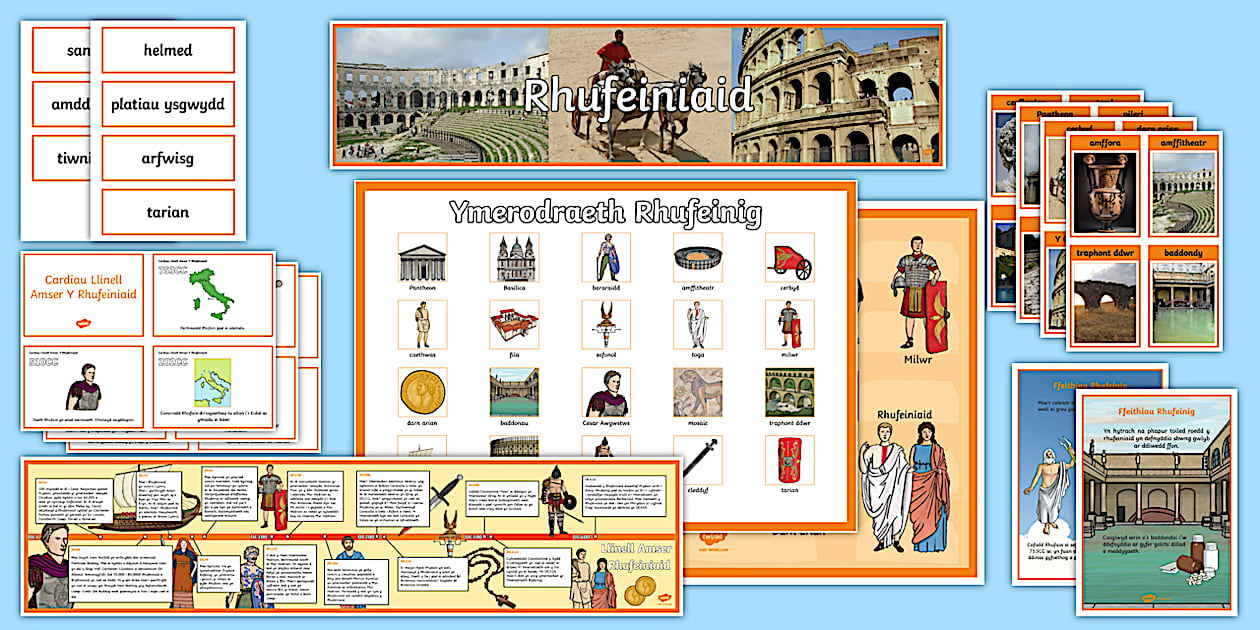 Y Rhufeiniaid Pecyn Arddangosfa (Teacher-Made) - Twinkl