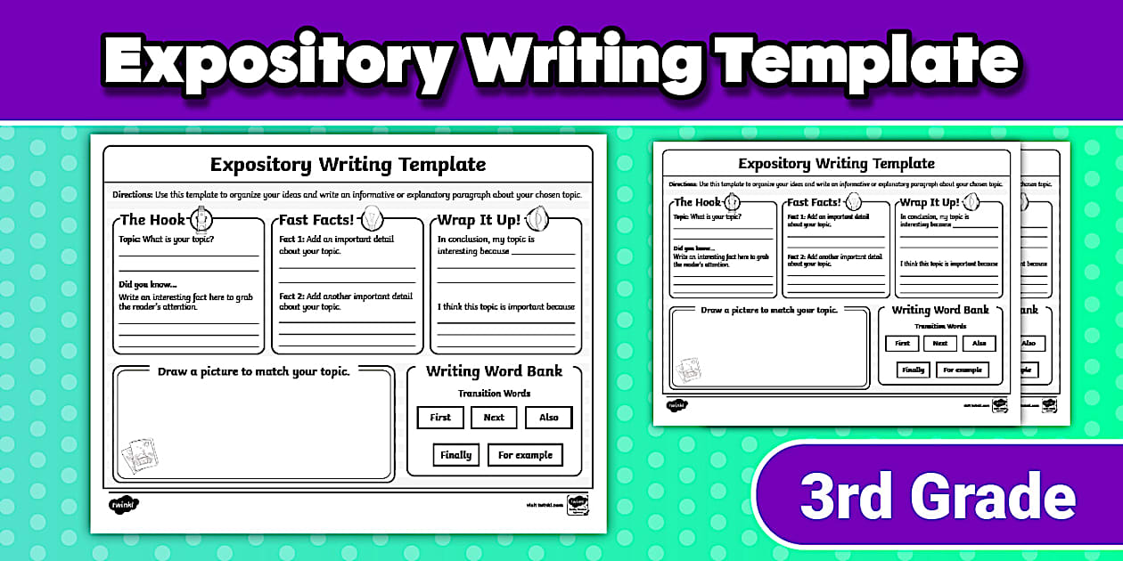 Third Grade Expository Writing Template