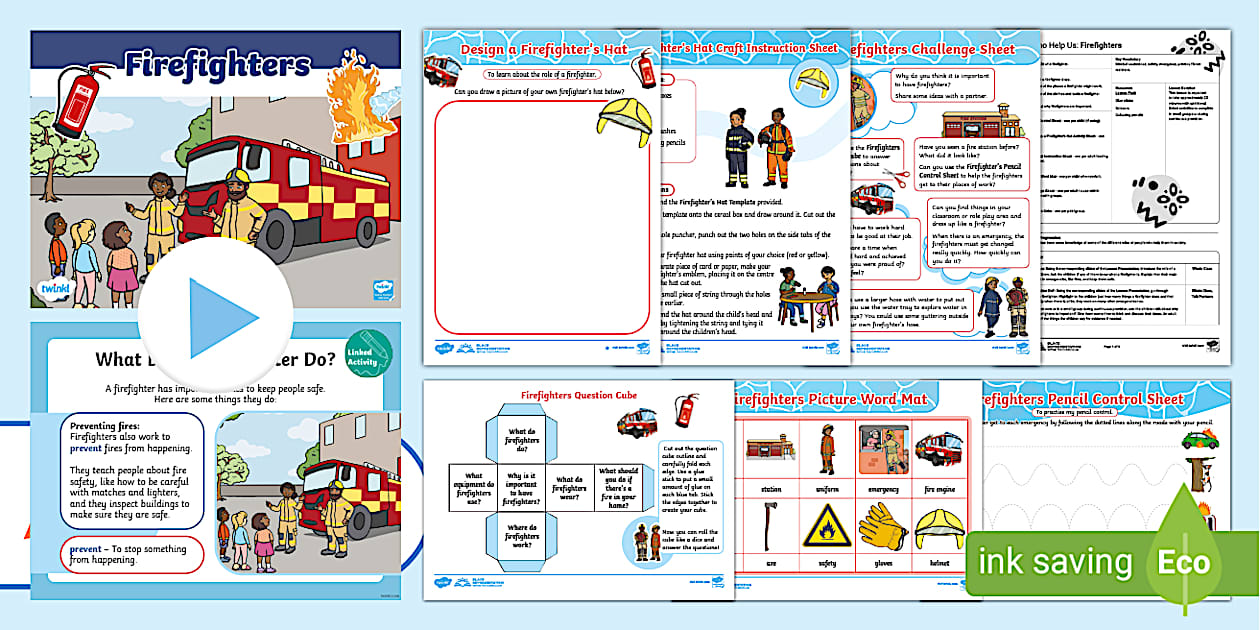 EYFS People Who Help Us: Firefighters (teacher made)