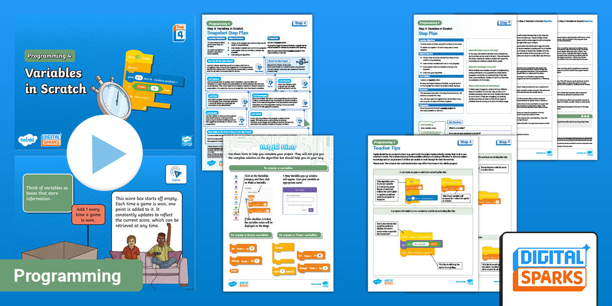 Digital Sparks: Programming 4: Step 4 (teacher made)