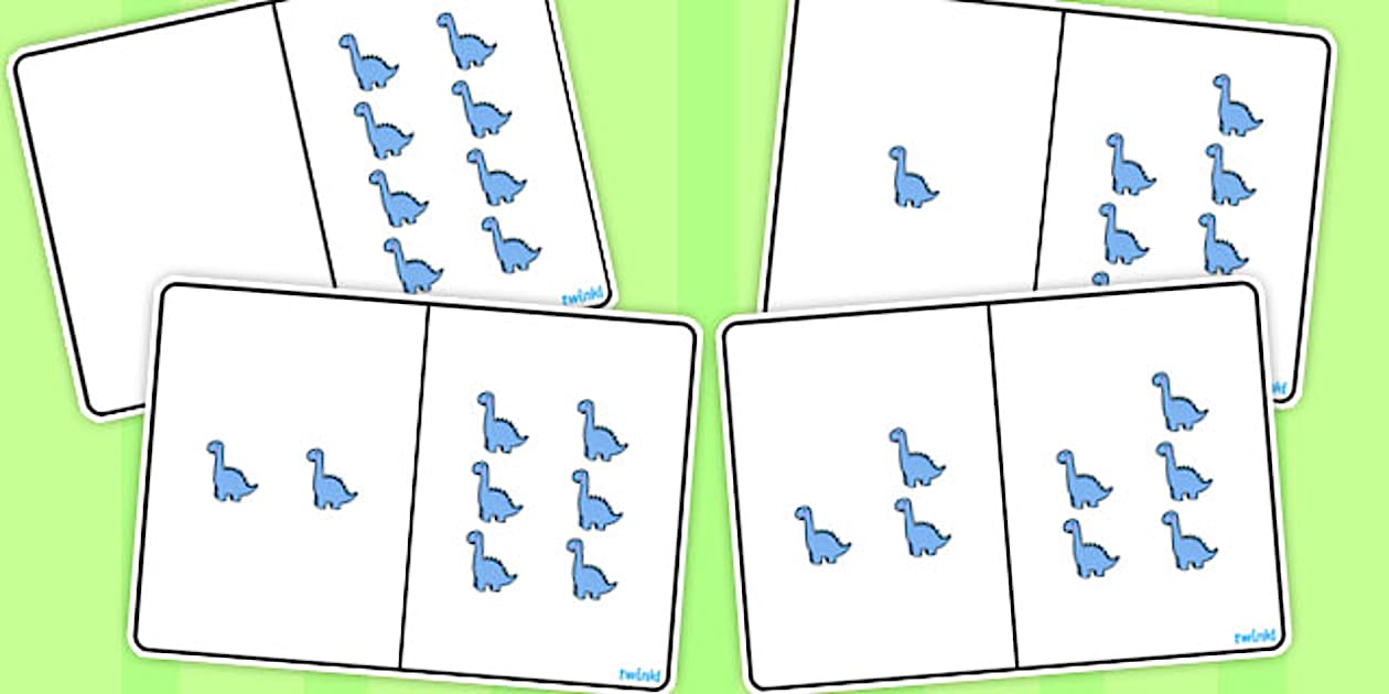 Dinosaur Counting Number Bonds to 8 (teacher made) - Twinkl