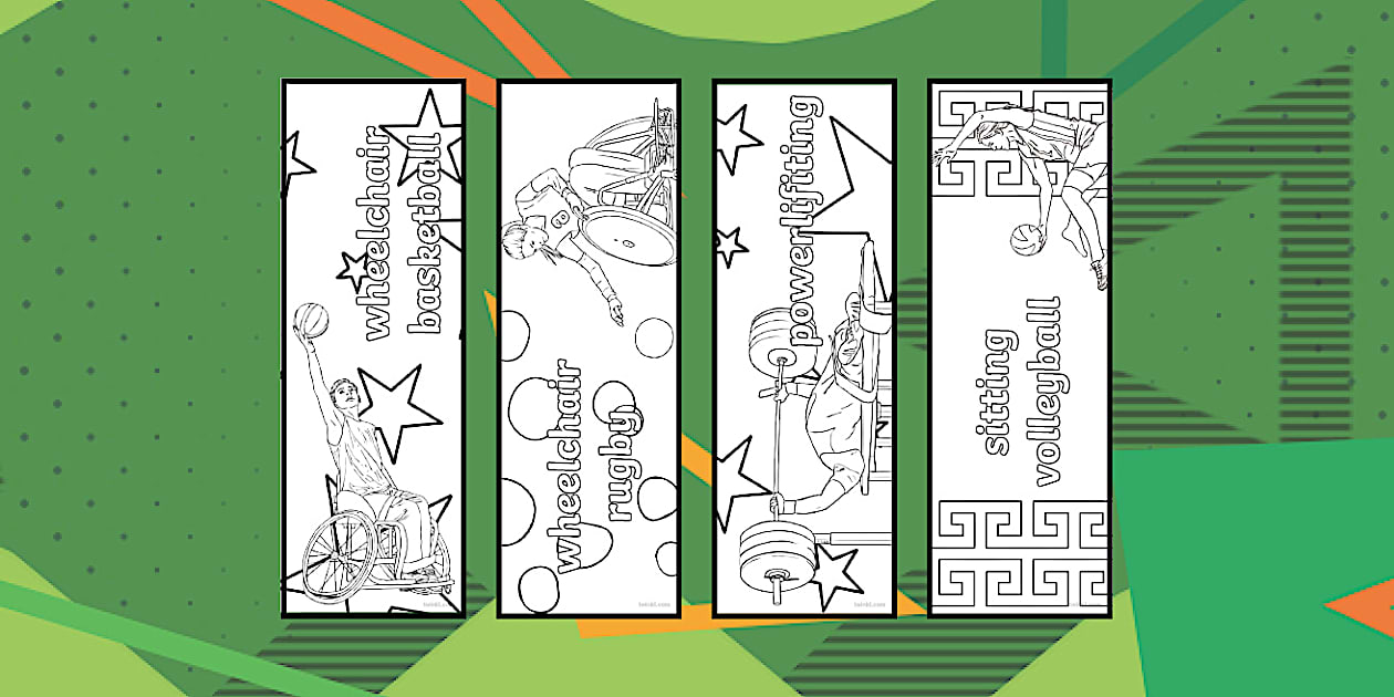 Invictus Multi-Sport Games Colouring Bookmarks - KS2