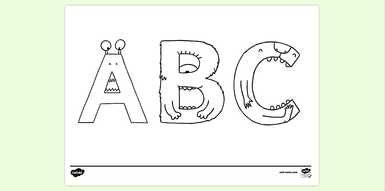 Printable ABC Colouring Page | Colouring Sheets - Twinkl