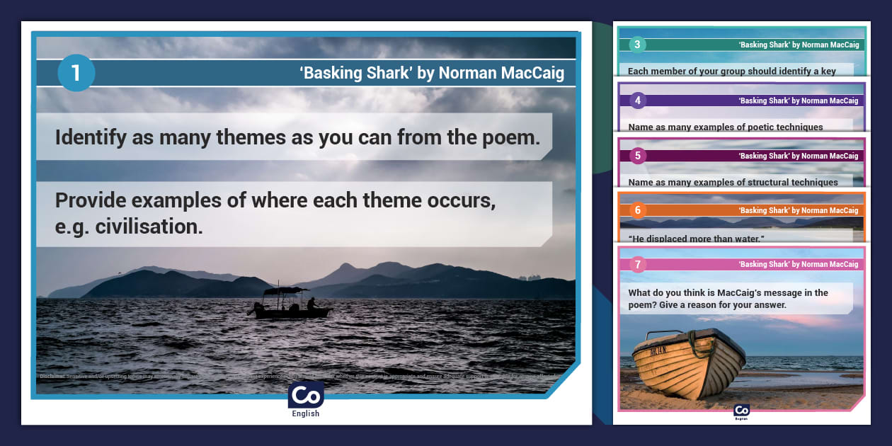 Norman MacCaig Blether Stations: 'Basking Shark' - Twinkl