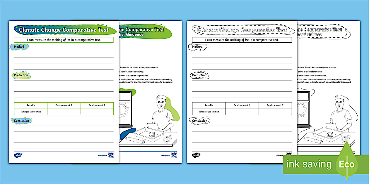 Climate Change Comparative Science Experiment - Grades 4-7