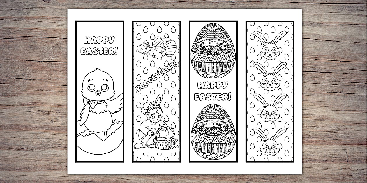 FREE! - Easter Colouring Bookmarks | Twinkl Party - Twinkl