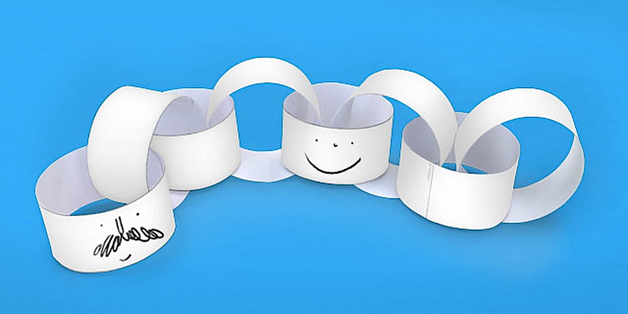 👉 Blank Editable Paper Chain | Paper Craft Template