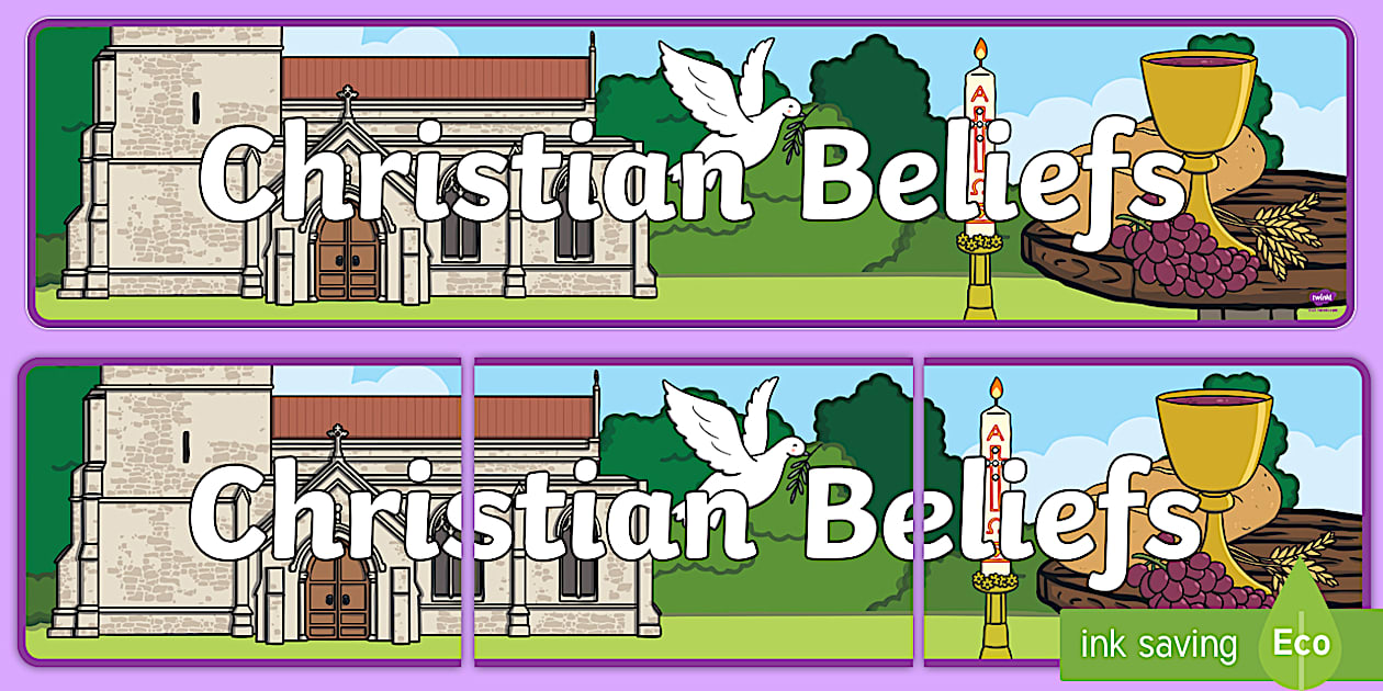 Christian Beliefs Display Banner (teacher made) - Twinkl