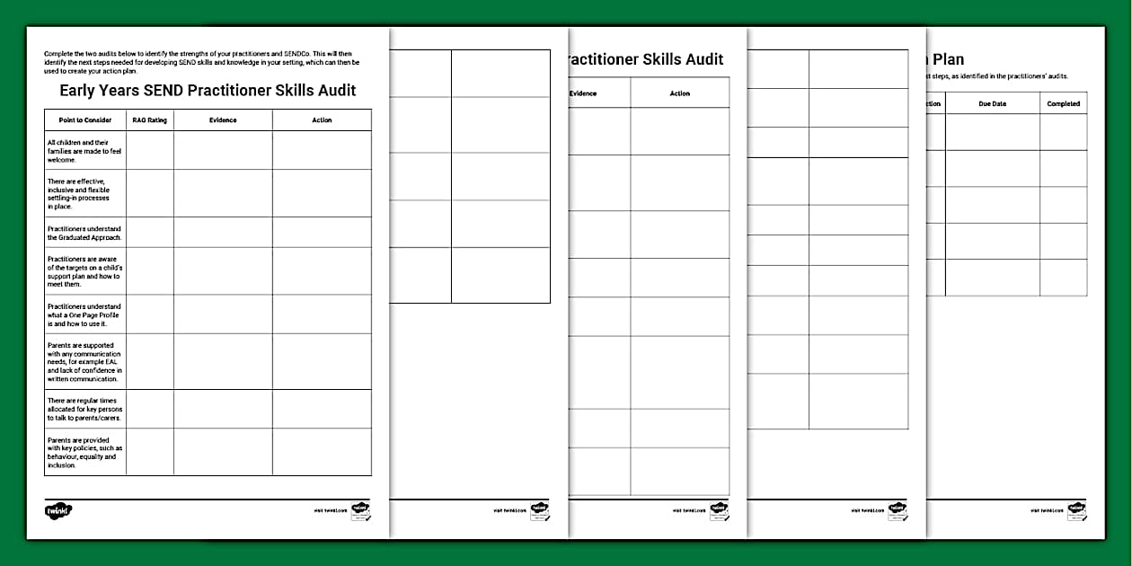 Early Years SEND Practitioner Skills Audit (teacher made) Early Years SEND Practitioner Skills Audit (teacher made)