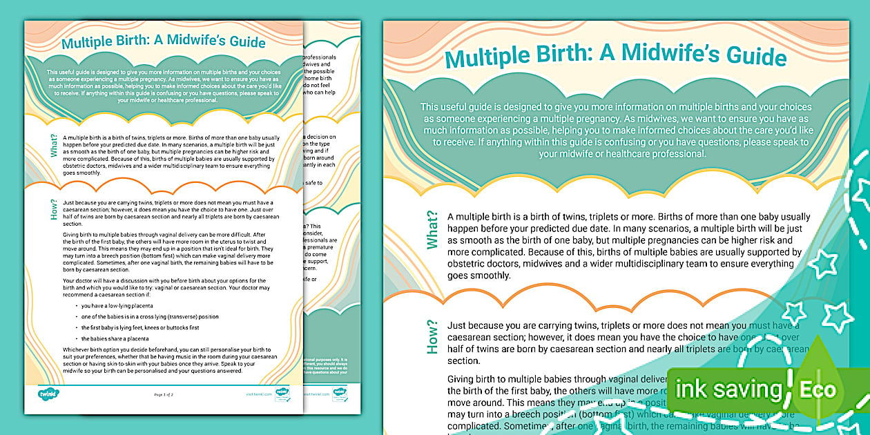 Multiple Birth: A Midwife’s Guide (teacher made) - Twinkl