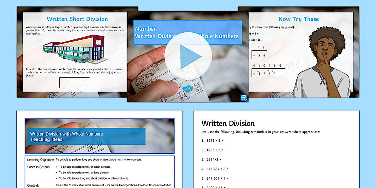 The Four Operations Lesson 4: Written Division | KS3 Maths