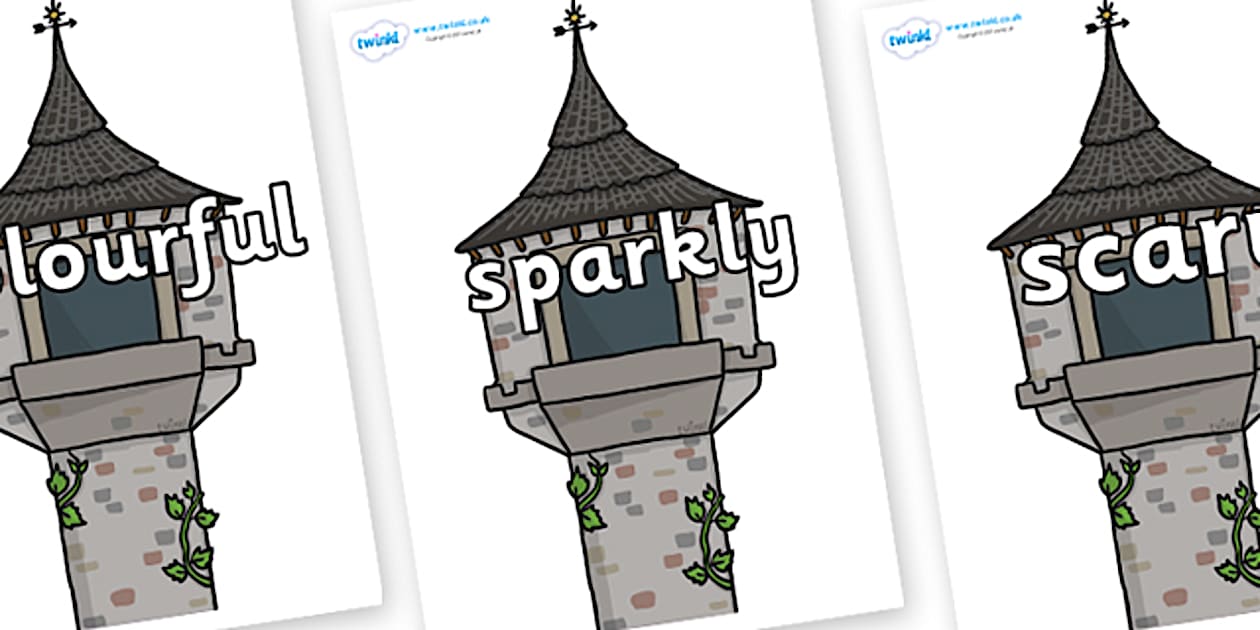 Cursive Wow Words on Towers (teacher made) - Twinkl