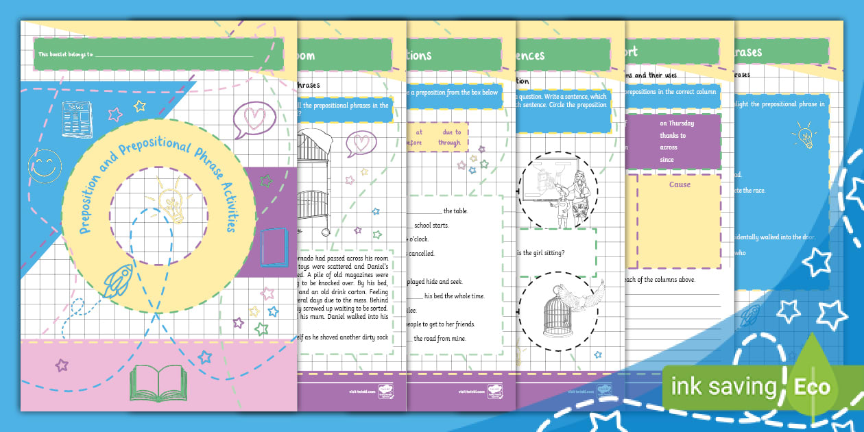 Printable Preposition and Prepositional Phrase Activities